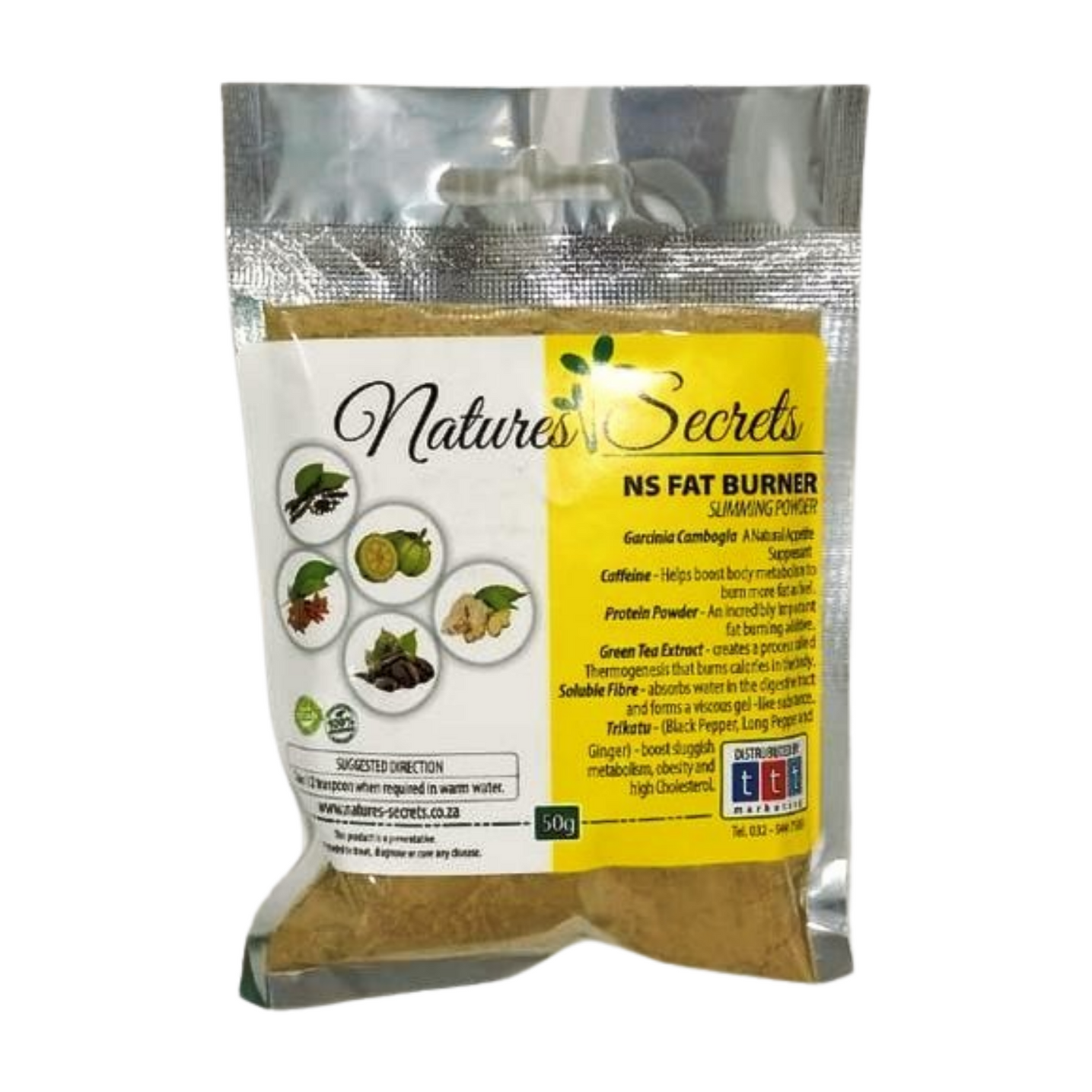 NATURES SECRET FAT BURNER 50GM — Chohans Spice