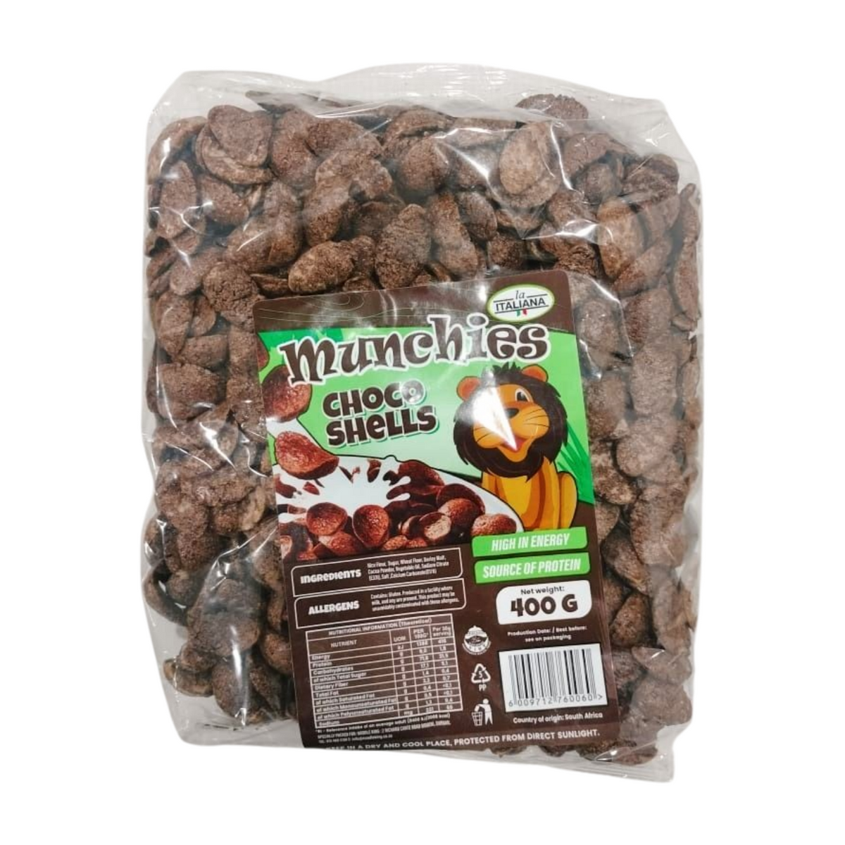 LA ITALIANA MUNCHIES CHOCO SHELLS 400GM — Chohans Spice