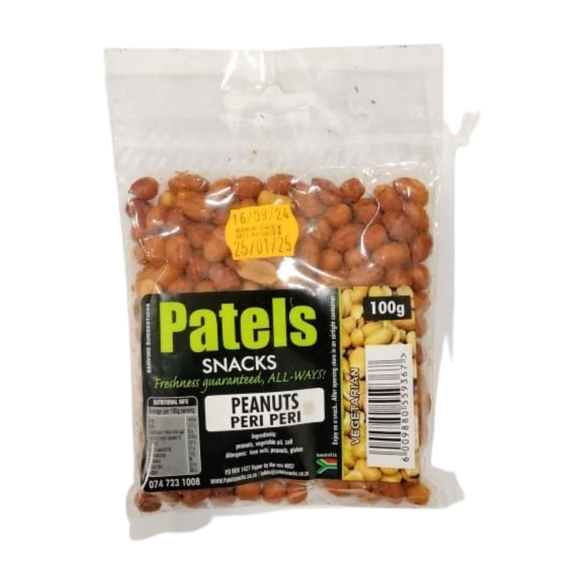 PATELS PERI PERI PEANUTS 100GM — Chohans Spice