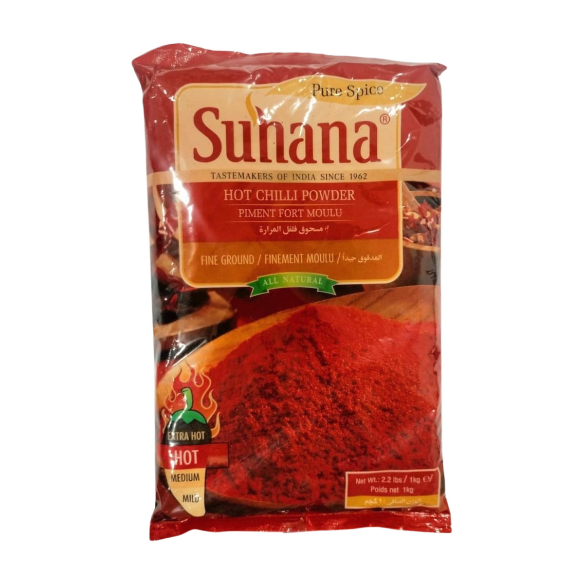 SUHANA HOT CHILLI POWDER 1KG — Chohans Spice