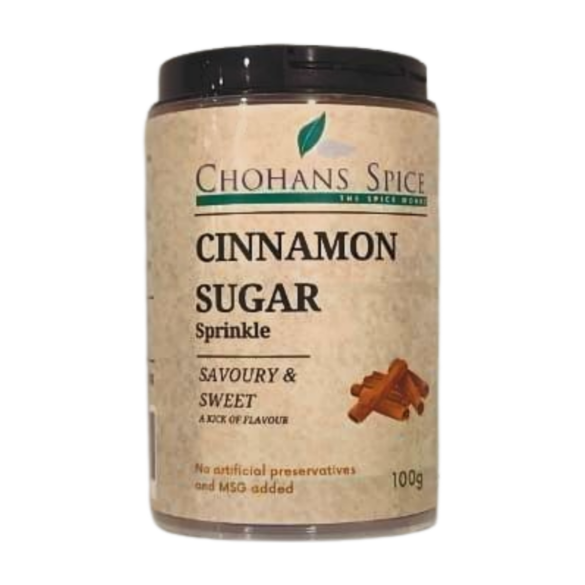 CINNAMON SUGAR SHAKER 100GM — Chohans Spice
